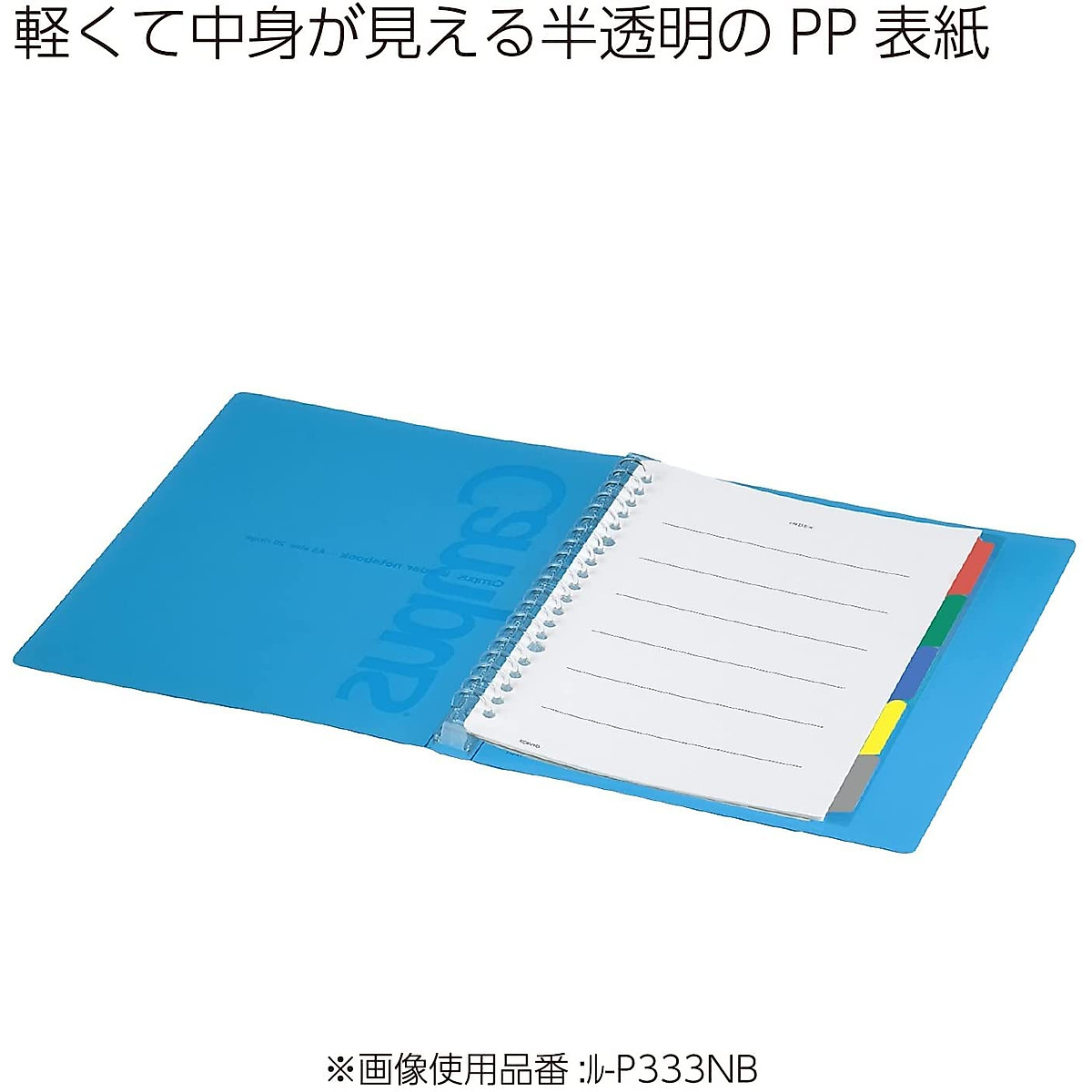 Kokuyo Campus Slide Binder with 5 Tab Dividers, Middle Type, B5, 26 Holes, Up to 100 Sheets, Orange, Japan Import (RU-P333NYR)
