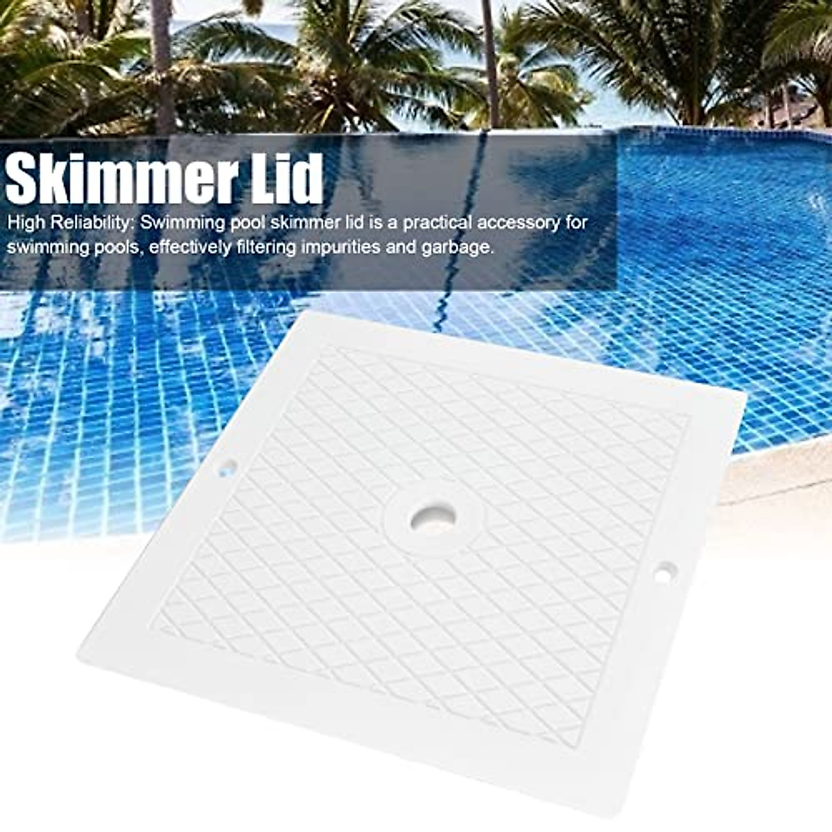 Zerodis Horticulture Garden Entertainment, Lid High Reliability Effective Filtration Easy to Install Quadrate Skimmer Cover for Pool Spa Swimming Pool Skimmer for Pool Spa