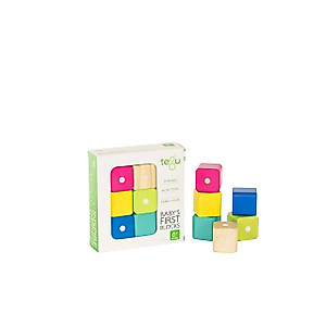 Tegu 6 Piece Magnetic Baby’s First Building Blocks, Tints