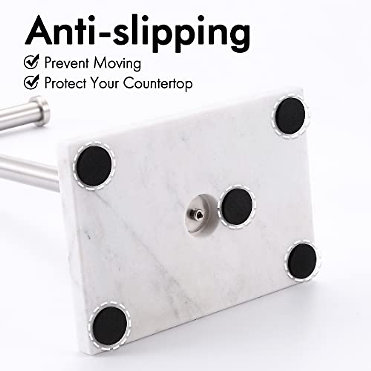 KES Hand Towel Stand with Marble Base, Hand Towel Holder for Bathroom, Hand Towel Rack for Vanity Countertop, SUS304 Stainless Steel, BTH210S20-2