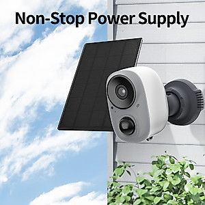 FIYEE Security Cameras Wireless Outdoor Solar Powered, 1080P WiFi Outside Surveillance Camera for Home Security, Lifetime Free Cloud Storage