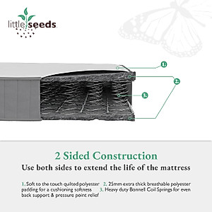 Little Seeds Moonglow 6 Inch Reversible Innerspring Mattress in a Box, Full Size