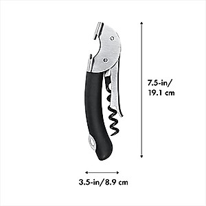 OXO Steel Double Lever Waiter's Corkscrew,Silver/Black,1 CT
