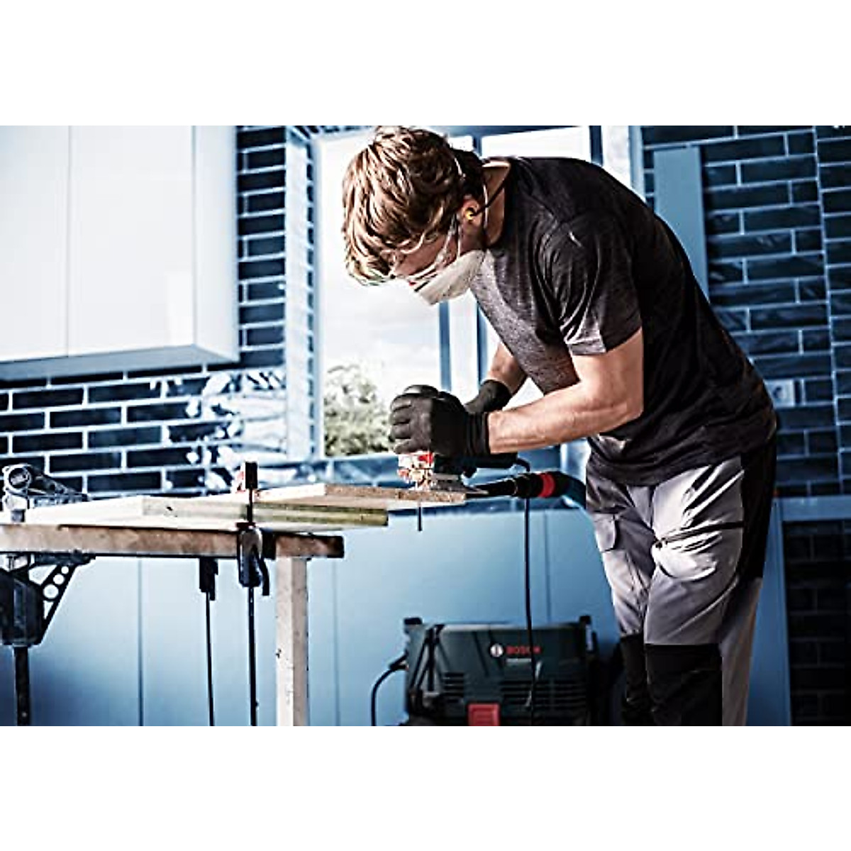 Bosch 3X Expert Hardwood 2-Side Clean Jigsaw Blade Set (for Plastic Coated Boards, Kitchen countertop, Length 117 mm, Professional Accessory Jigsaw)