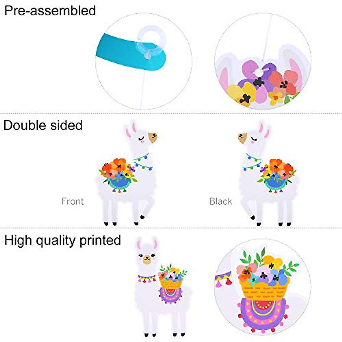 30 Pcs Llama Cactus Hanging Swirl Decorations Whole Llama Fun Llama Fiesta Baby Shower or Birthday Party Hanging Decor For Party Decoration Swirls