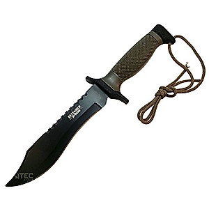 Tactical Bowie Survival Hunting Knife 12 Inch Military Combat Fixed Blade Jvr57