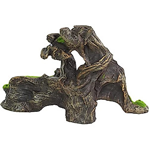 Penn-Plax Aqua-Flora Aquarium Living Resin Decorations with Embedded Glosso Plant Seeds: Naturally Inspired Bogwood 3-Piece Bundle – Safe and Healthy for Freshwater Fish