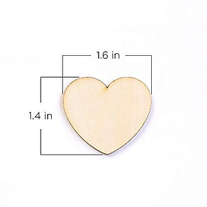 Kate Aspen Wooden Hearts for Guest Book (Set of 75) Wedding Guestbook Alternative Drop Box Hearts, Unfinished Wood Shapes for Crafts