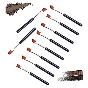 VOSAIDI 10pcs Eyebrow Brush Portable Premium Quality Angled Eye Brow Brush and Spoolie Mini Brush