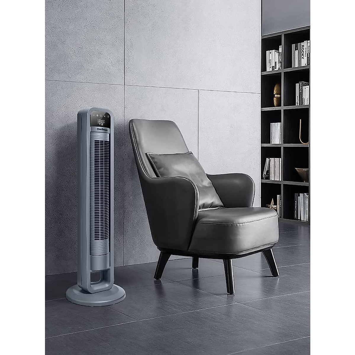 OmniBreeze Digital Electric Tower Fan, Inner Oscillation with Remote Control, LED Display, Standing Bladeless Floor Fans Cooling and Quite Indoor Living Room Bedroom use (40Inch)