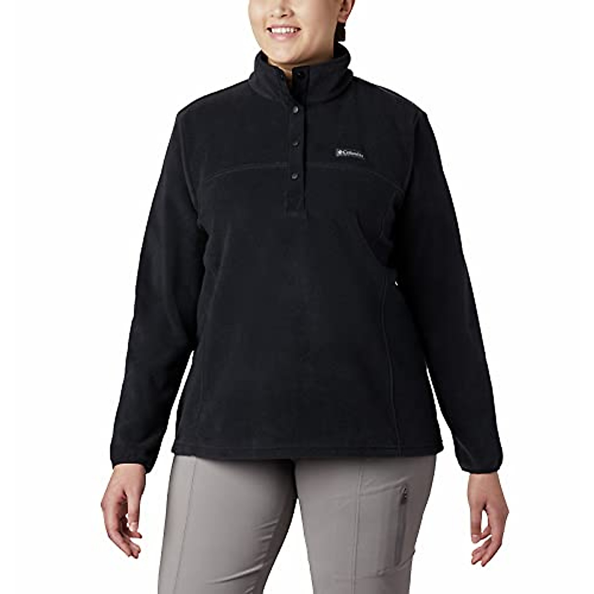 Columbia Women's Benton Springs 1/2 Snap Pullover, Black, X-Small
