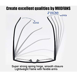 MODFANS Women Reading Glasses 1.75 4 Pair Stylish Ladies Readers with Comfort Spring Hinge Pattern Design Pouch Included