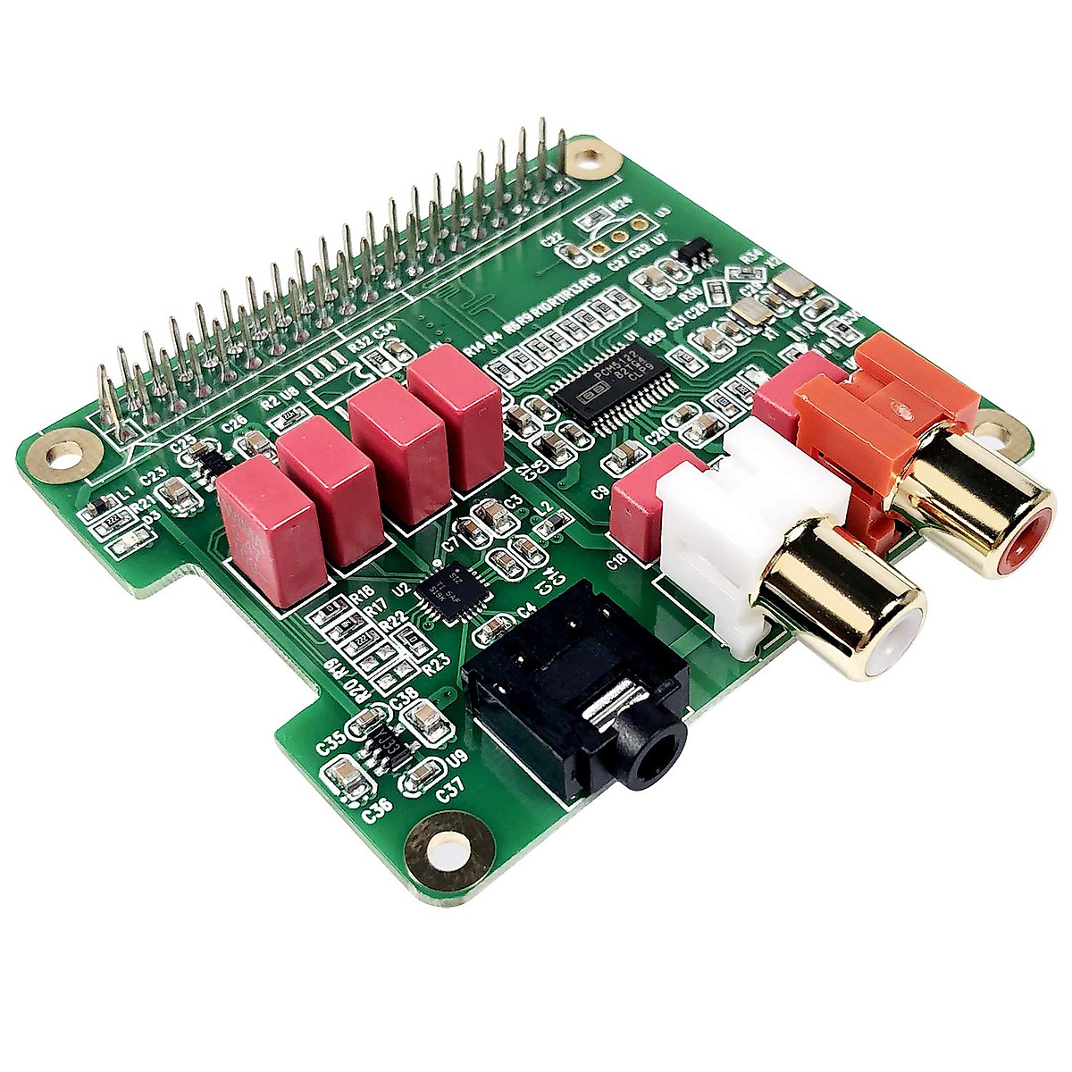 InnoMaker Raspberry Pi HIFI DAC HAT PCM5122 HIFI DAC Audio Card Expansion Board for Raspberry Pi 5 4 3 B+ Pi Zero etc. (DAC HAT)