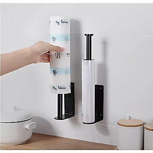 Yaotop 2 Pack Paper Towel Holder Wall Mount Under Cabinet/Wall Mount, Rack for Kitchen/Bathroom Hanging Paper/Towel, Both Available in Adhesive and Screws,Stainless Steel