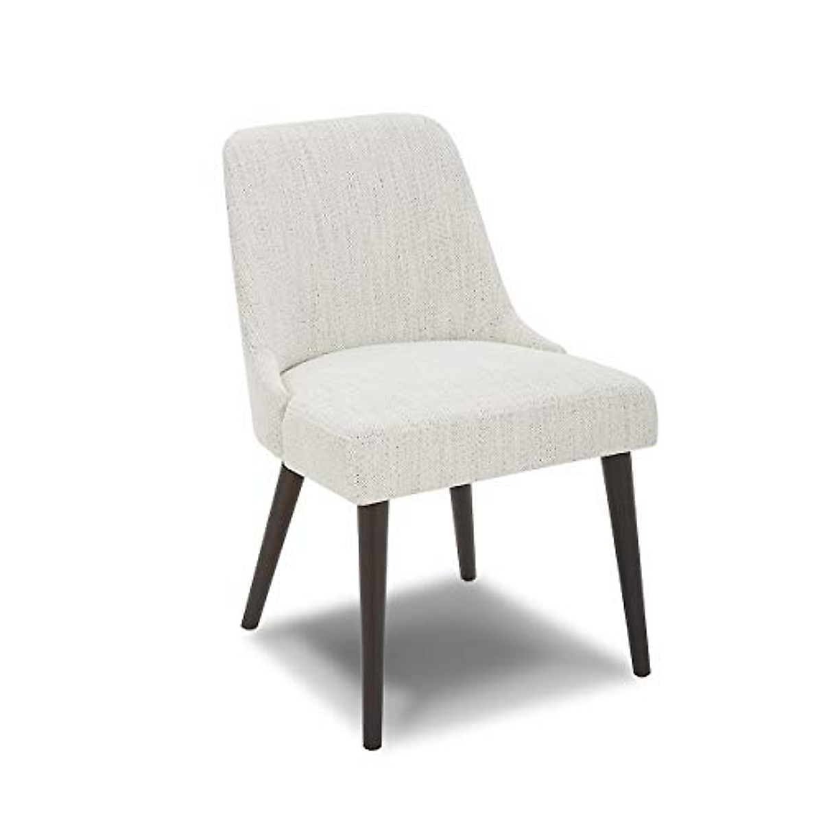 CHITA Mid-Century Modern Dining Chair, Upholstered Fabric Accent Chair,Set of 2, Ivory