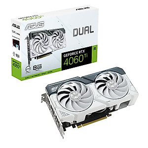 ASUS Dual GeForce RTX™ 4060 Ti White Edition 8GB GDDR6 (PCIe 4.0, 8GB GDDR6, DLSS 3, HDMI 2.1, DisplayPort 1.4a, Axial-tech Fan Design, 0dB Technology, and More)