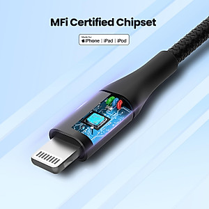 Amaitree USB C to Lightning Cable 4Ft, [Apple MFi Certified] 2-Pack 3A Fast Charging Type-C to Lightning Woven Cable, Car Play Charging Braided Cable for iPhone 14/13/12/11/XS/XR/8 Series - Black