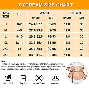 CYDREAM Women Latex Waist Trainer Belt Waist Cincher Trimmer Sport Girdle Corset Tummy Control Body Shaper Slim Belly Band (XX-Large, Black)