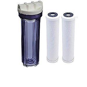 CFS COMPLETE FILTRATION SERVICES EST.2006 Compatible to Water Pur Company CCI-10CLW12 Filter Canister and (2) CCI-10-Ca Water Filters