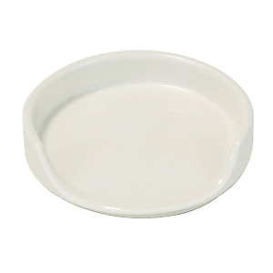Ceramic Spoon Rest for Kitchen Counter and Stove Top (White)