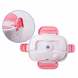 INVODA Electric Lunch Box 110V Food Heating Lunch Hot Box Portable Insulated Bento Box Electric Lunch Container for Office Travel Home (Orange)