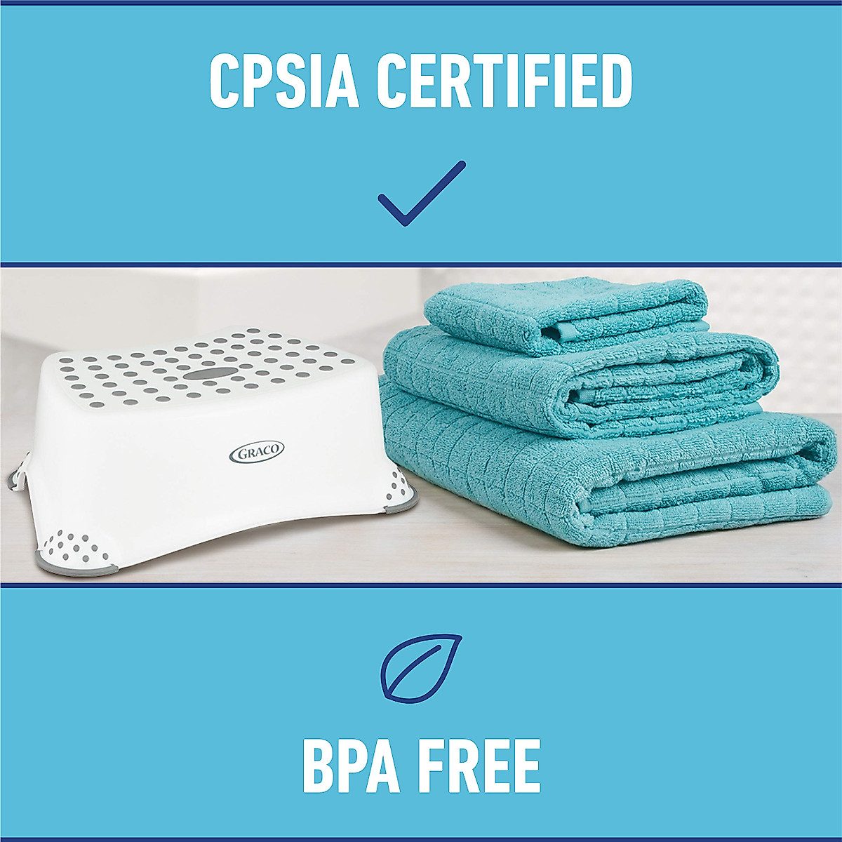 Graco Step Stool with Anti-Slip Grip - White