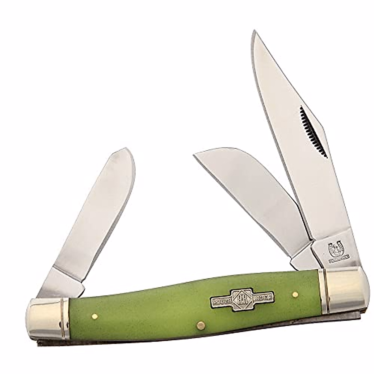 Moon Glow In The Dark Handle Large Stockman Open Folding Blade Pocket Knife 1428 Outdoor Survival Hunting Knife for Camping by Survival Steel