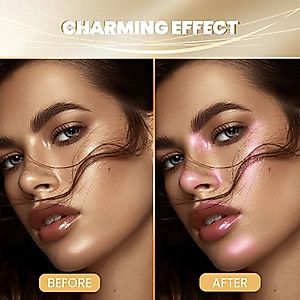 DAGEDA Body Glitter Spray, Pink Glitter Hairspray for Face,Hair and Body, Body Shimmer High Gloss Liquid Highlighter Makeup Moisturizing, Sparkle Glitter Body Glow for Rave Accessories 2.02 Fl.oz