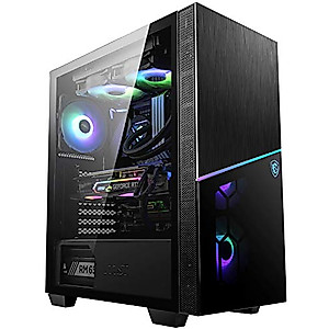 MSI MPG Series SEKIRA 100R, Premium Mid-Tower Gaming PC Case: Tempered Glass Side Panel, Liquid Cooling Support up to 360mm Radiator, Two-Tone Design