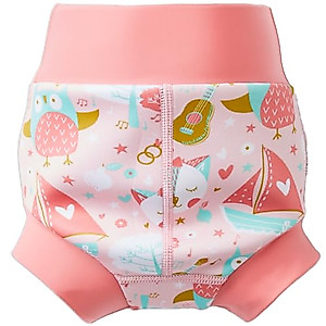 Splash About Happy Nappy Reusable Swim Diaper, Owl & The Pussycat, 6-12 Months