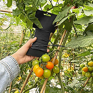 Tenn Well 3.5mm Garden Wire Ties, 52 Feet Soft Plant Ties for Climbing Plants, Black Plant Training Wire for Tomato Plants, Climbing Roses, Vines and Cucumbers (2PCS X 26 Feet)