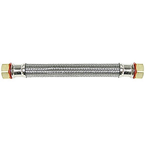 Everbilt 3/4 in. FIP x 3/4 in. FIP x 1.25 ft. Stainless Steel Water Heater Supply Line