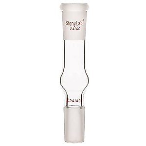 stonylab Glass Straight Drying Tube, Borosilicate Glass Drying Tube Adapter with 24/40 Standard Taper Joints for Laboratory Lab Supply