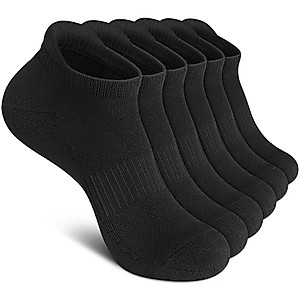 Felicigeely Ankle Athletic Running Socks Low Cut Sports Socks Breathable Cushioned Tab Socks for Men Women 6 Pairs