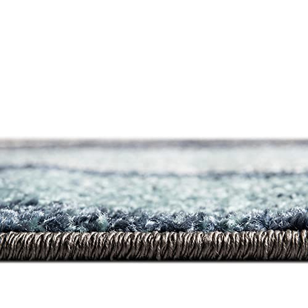Unique Loom Autumn Collection Area Rug - Plantation (9'x 12' Rectangle, Blue Gray/ Black)