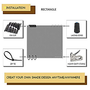 COARBOR 6'x15' Outdoor Shade Fabric Cloth Material Roll for DIY Pergola Cover Carport Patio Deck Backyard Garden Plant Shade Cover Yard Balcony Privacy Shade Screen Brown