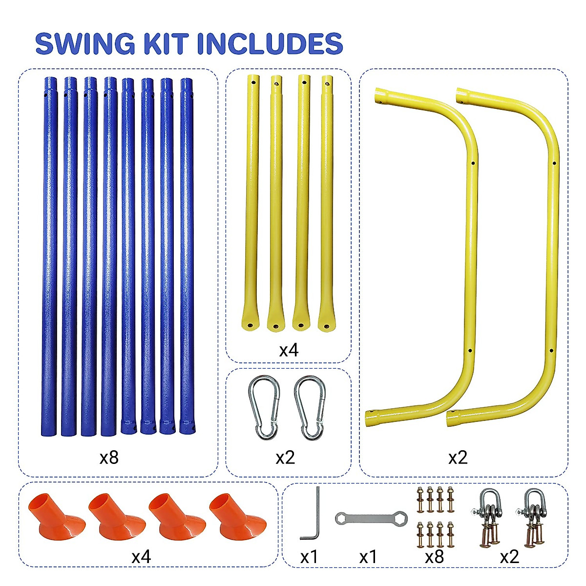 IKARE Foldable Toddler Swing Frame, Heavy Duty Swing Stand for Kids, Baby Swing for Indoor/Outdoor Play, Fits for Most Infant Swings, Easy to Assemble, Portable to Store