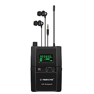 Phenyx Pro PTM-10B in Ear Monitor System in UHF Band Bundle with Compatible PTM-10 Bodypack Receiver