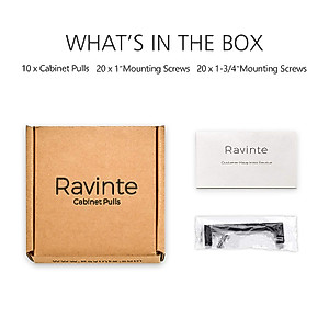 Ravinte 10 Pack 5 Inch Square Cabinet Handles Matte Black Pulls Drawer Kitchen Hardware for Cabinets Cupboard.