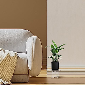 YourGift 6 inches Mini Plant Stand Indoor, Acrylic Planter Stand for Indoor Plants, Desktop Round Plant Holder Shelf for Flower Pots Table Display Rack for Event Decor (Clear)
