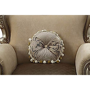 Acme Ranita Sofa,Tan Fabric, Champagne Wood Trim