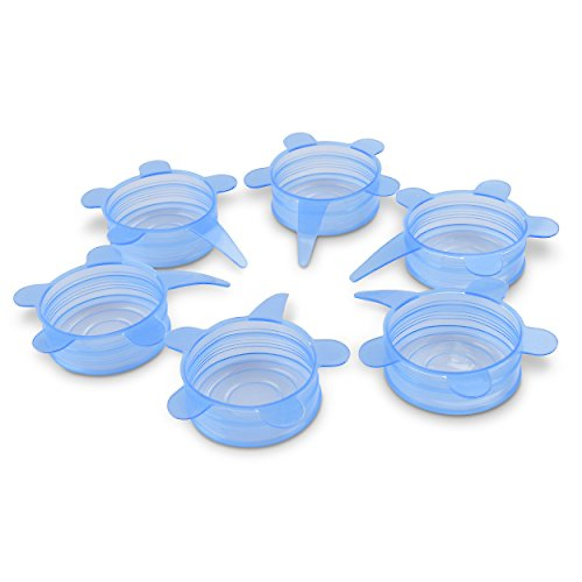 Orblue Stretchable Silicone Lids 6-Pack Small for Fresh Food Storage - Seal in Flavors, Keep Food Fresh and Reduce Waste (2.6 Inches stretches to 3.5 inches)