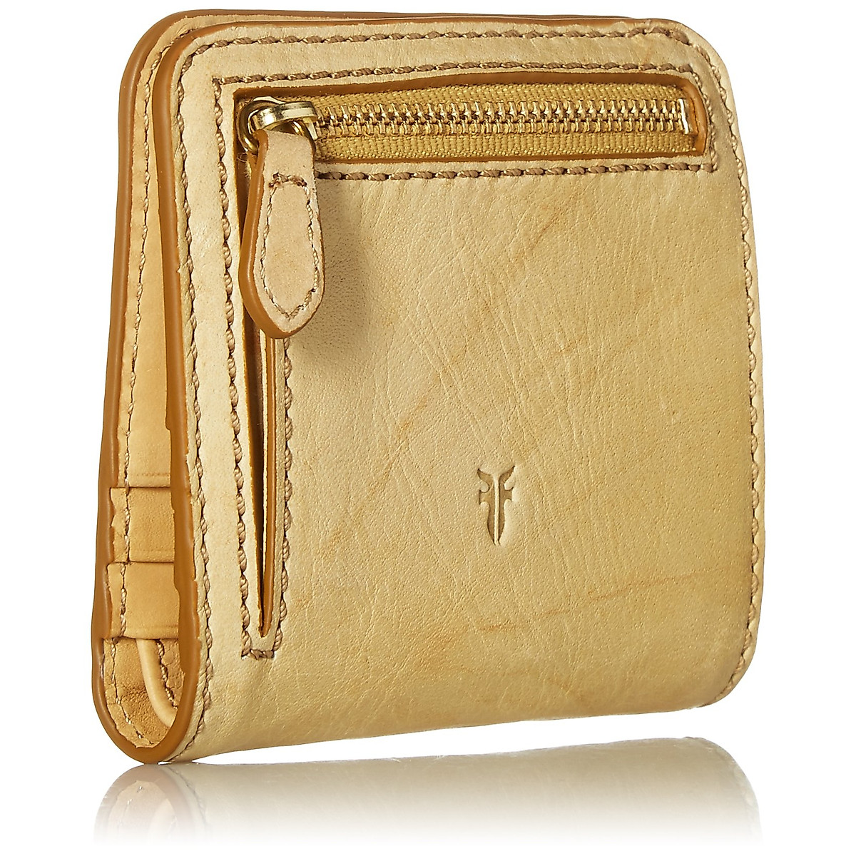 FRYE Women's Campus Rivet Small Leather Snap Wallet, Banana, One Size