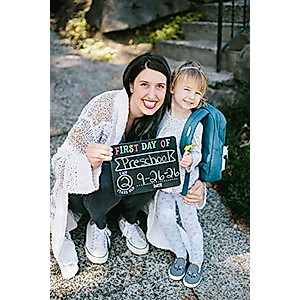 Pearhead Photosharing Chalkboard Signs, Perfect to Commemorate the First and Last Day of School, 2 Chalkboard Signs for School Celebrations and Milestones, 2 Count (Pack of 1) Packaging may vary