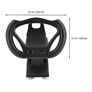 OSALADI Game Racing Wheel Simulator Handle Portable Racing Steering Wheel Stand with 4 Suction Cups Plastic Steering Wheel Compatible with Xbox Series, PC Gaming, Black