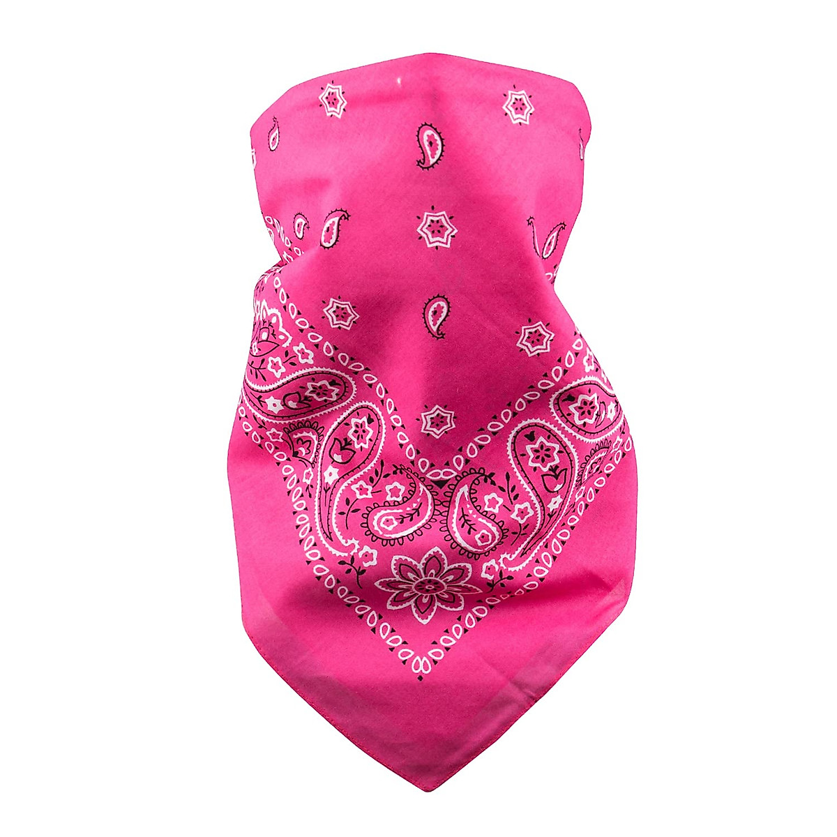 Levi's Men's 100% Cotton Multi-purpose Bandana Gift Sets – Headband, Wrap, Protective Coverage, Pink/White, Pack 2