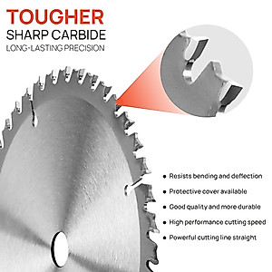 NUTTUTO 3 Pack 7-1/4 Inch 24T&40T&60T Circular Saw Blade, Saw Blade Arbor Size 5/8-inch, TCT ATB for Cutting Wood, Plastic, PVC, Acrylic, Aluminum