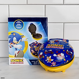 Uncanny Brands Sonic the Hedgehog Mini Waffle Maker - Sega Kitchen Appliance