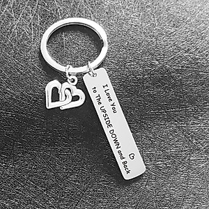I Love You to The Upside Down and Back Keychain (I Love You to The Upside Down and Back Keychain)