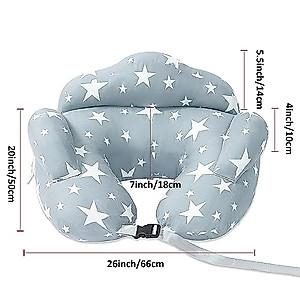 Chilling Home Nursing Pillow for Breastfeeding, Three-Sided Safety Pillows Breast Feeding Pillow More Support for Mom and Baby, Newborn Feeding Pillow,Removable Cover,Adjustable Waist Strap